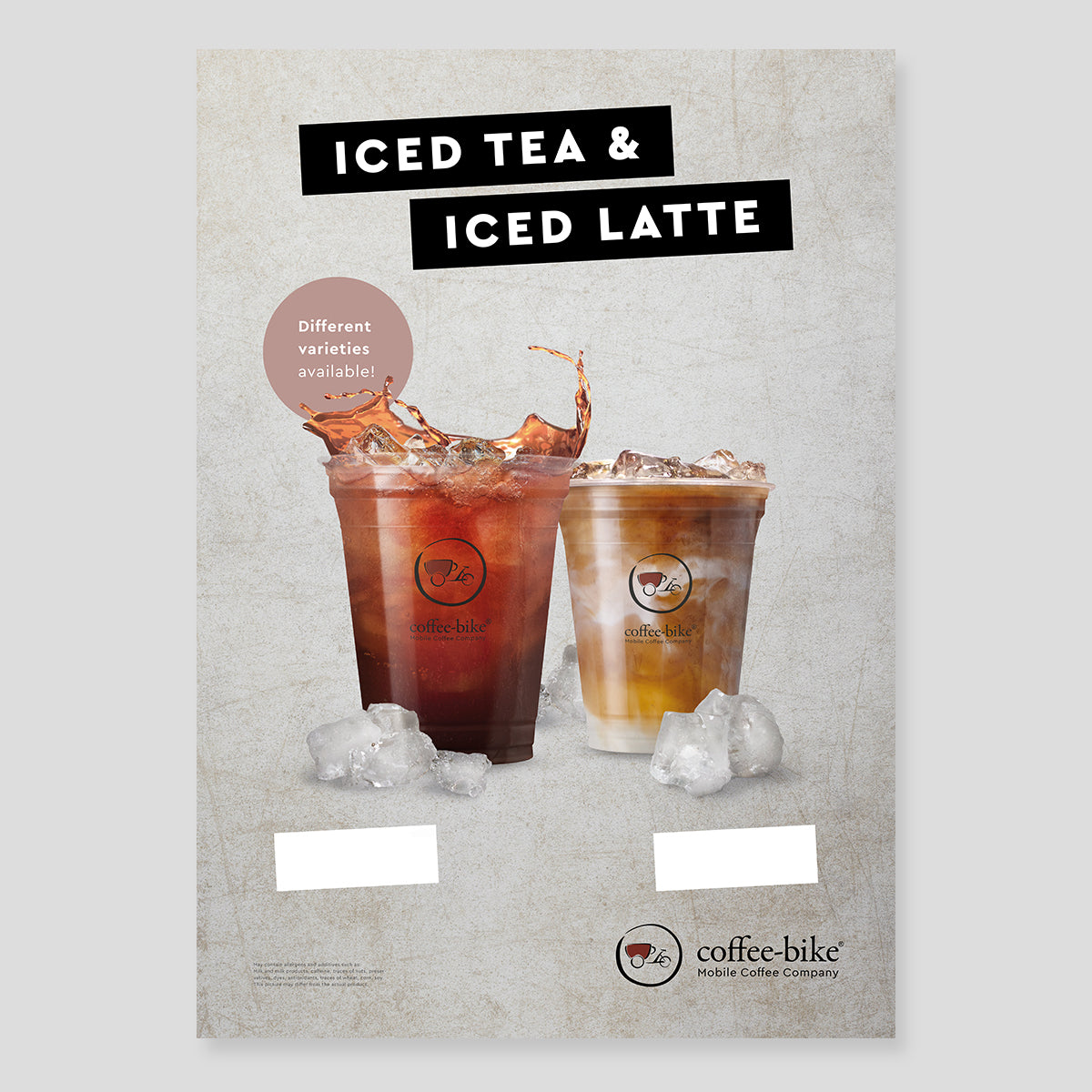 Eistee & Iced Latte Poster (A1 / EN) – Coffee-Bike Franchisepartner Shop